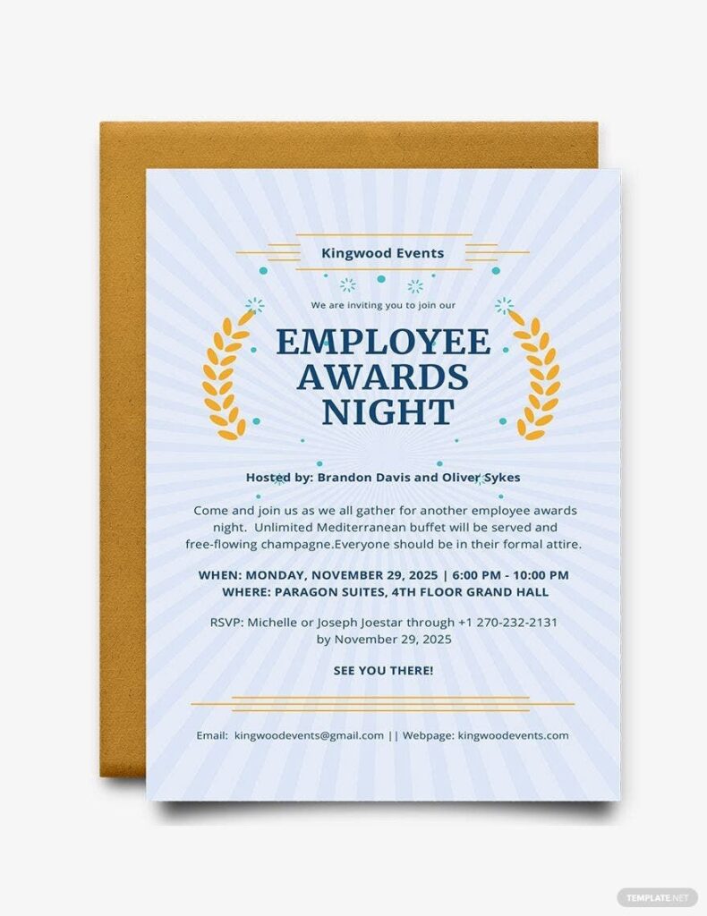 Award Ceremony Invitation Template Free Word - Design Printable